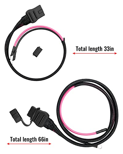 NTSUMI 2 PIN Battery Cable Plow and Truck Side Fit for Western Fisher Snow Plow Replace 21294 61169 8274, Battery Cable Harness with Plug Cover