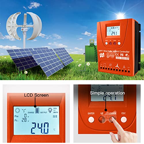 Mars Rock 3000w Regulator Max Wind 1500w Max Pv 1500w Mppt Wind Solar Hybrid Controller Bluetooth Android App