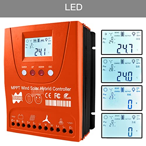 Mars Rock 3000w Regulator Max Wind 1500w Max Pv 1500w Mppt Wind Solar Hybrid Controller Bluetooth Android App