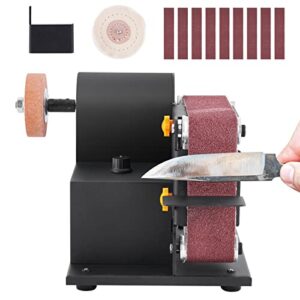 800w electric bench belt sander mini belt sander electric knife sharpener electric polishing grinding machine 2x13.8in belt sanding machine for knife wood metal craft