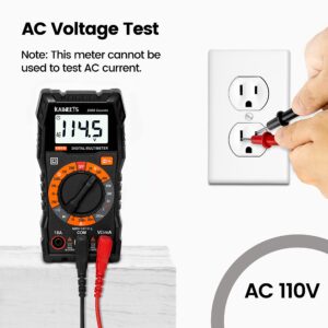 KAIWEETS Digital Multimeter with Case,20000, 2000 Counts DC AC Voltmeter, Ohm Volt Amp Test Meter and Continuity Test Diode Voltage Tester for Household Outlet, Automotive Battery Test