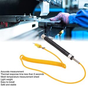 K Type Thermocouple Probe, Stable Engineering Plastic Easy To Install K Type Surface Thermocouple Probe Straight Shank for Die Casting for Steel Making