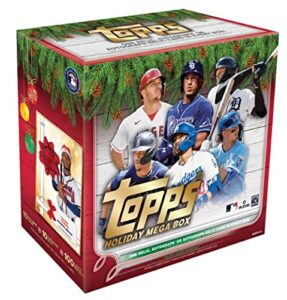 2022 topps baseball trading cards holiday mega box - 100 cards/box