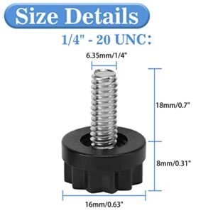 PAGELANA Furniture Leveling Feet - 1/4" UNC Thread Screw on Feet Levelers - 20 PCS Galvanized Steel Furniture Glide Levelers for Furniture Legs