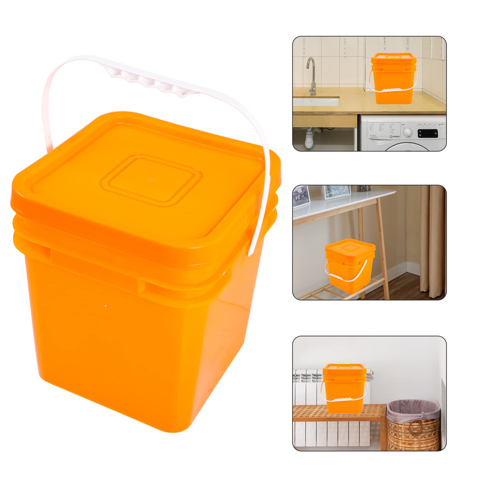 Zerodeko Sealed Bucket Laundry Beads Dispenser Mop Buckets Container for Laundry Room Washing Bucket Oil Paint Cans Clothes Kitchen Washing Plastic Drum