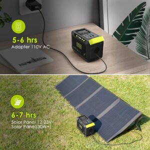 MARBERO Solar Generator 88Wh Portable Power Station with Solar Panel 100W 110V Laptop Charger for Outdoor Home Camping Emergency RV