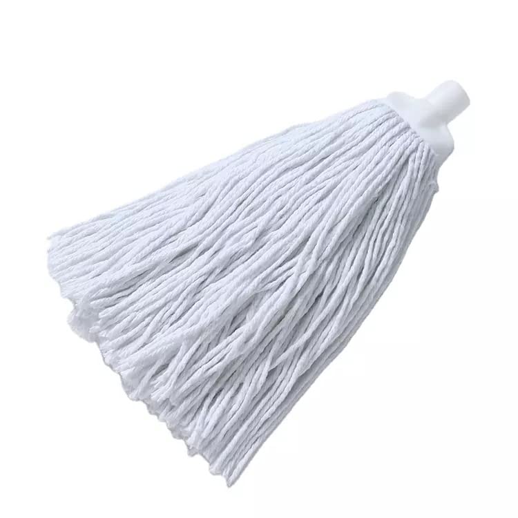 Commercial Industrial White Cotton Mop Heads Replacement. Removes Dirt, Grease,Compatible with Unger mop Stick