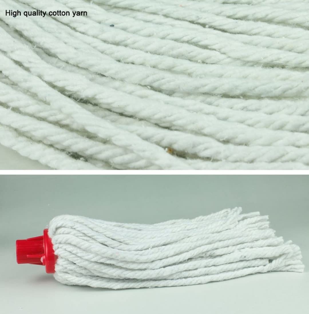 Commercial Industrial White Cotton Mop Heads Replacement. Removes Dirt, Grease,Compatible with Unger mop Stick