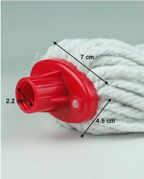 Commercial Industrial White Cotton Mop Heads Replacement. Removes Dirt, Grease,Compatible with Unger mop Stick