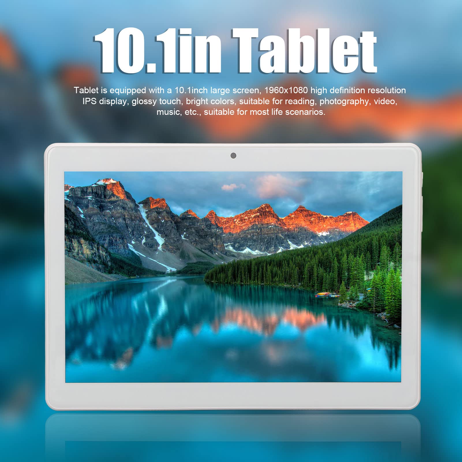 Jectse 10.1 Inch Tablet, 2.4G 5G WiFi 6GB 128GB Tablet with 8MP 16MP Dual Camera, 10 Cores 8800mAh Battery Rose Gold Touch Screen Tablet Computer