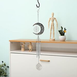 Saododku Wind Chimes for Outside as Gifts, 20 Inch Memorial Wind Chimes with Unique Star Moon Design, Sympathy Wind Chimes Outdoor Clearance as Gratitude/Appreciation/Thank You Gifts