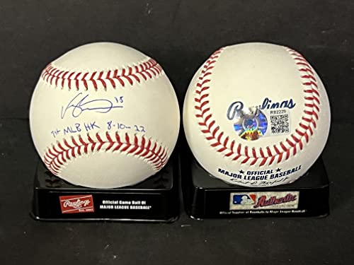 Vaughn Grissom Atlanta Braves Autographed Signed Official ML Baseball BECKETT COA 1st HR 8-10-22