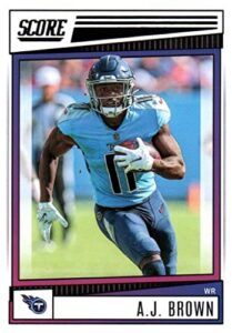 a.j. brown score collectible football card- 2022 panini score football card #28 (titans) free shipping.