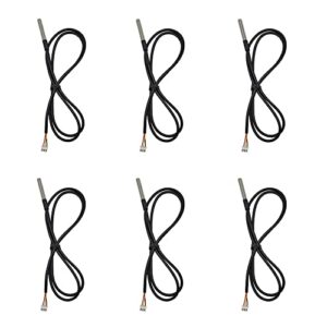 haldzemo waterproof 1m ds18b20 temperature sensor digital stainless steel tube temp probe 39.3" with xh2.54 terminal connector for arduino (6 pack)