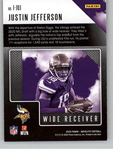 2020 Panini Absolute Introductions #11 JUSTIN JEFFERSON RC Minnesota Vikings