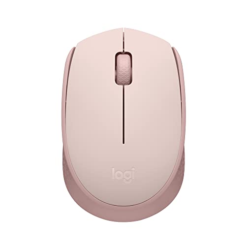 Logitech M170 Wireless Mouse for PC, Mac, Laptop, 2.4 GHz with USB Mini Receiver, Optical Tracking, 12-Months Battery Life, Ambidextrous - Rose