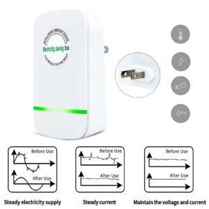 Stop Energy Watt Electric Power Saver - Smart Energy Saver Device Electricity Saving Box - Household Office Market Device Electric Smart US Plug 90V-250V 30KW Power Factor Savers (2 Pack)