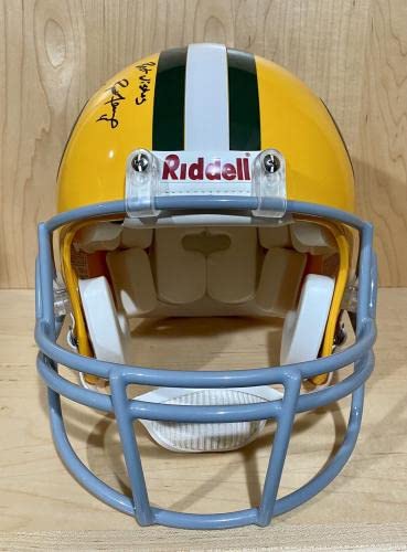 Bart Starr Aaron Rodgers Brett Favre Signed Packers Pro NFL Football Helmet JSA - Autographed NFL Helmets