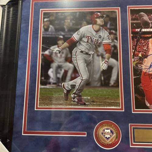 Chase Utley autograph signed Phillies 8x10 photo framed JSA - Autographed MLB Photos