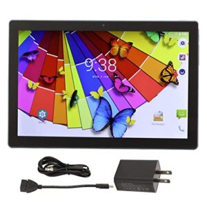 Naroote 10.1in Tablet, Blue 2.0 GHz Octa Core Gaming Tablet for Office (US Plug)