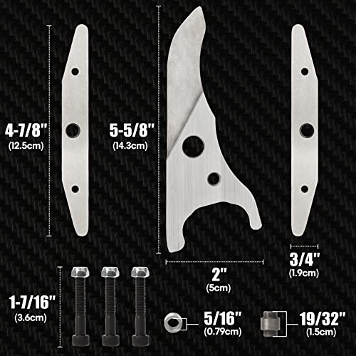 SHALL Electric Fiber Cement Siding Shear, 4.8-Amp Hardie Board Cutter & 5/16” (8 mm) Fiber Cement Siding Shear Blades Replacement Set