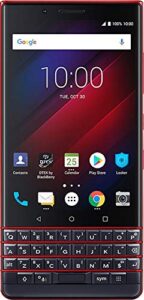 blackberry key2 le 64gb unlocked gsm phone w/dual 13mp & 8mp camera (atomic red limited edition, 64gb dual sim (att, verizon, tmobile)) (renewed)