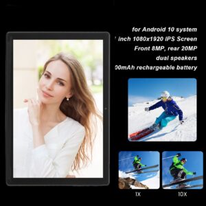 ASHATA 10.1in Tablet for 10, Talking Tablet with 1080x1920 HD Display, Octa Core, 8GB 256GB, Front 8MP Rear 20MP, Dual Band WiFi Network Calling Tablet PC, 8800mAh, Blue