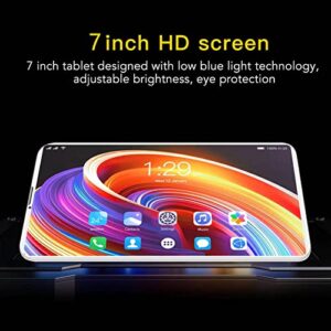 Yoidesu 7 Inch Tablet, HD Tablet 2GB RAM 32GB ROM Maximum Support 128G TF Card, 3G Calling Tablet 5GWifi Dual Band Tablet for 10 100‑240V (US Plug)