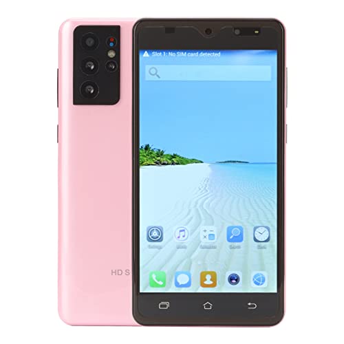 Jectse S21 Ultra Pro Smartphone, 5.5 Inch HD 2GB RAM 16GB ROM Octa Cores Unlocked Cell Phone, 5MP 8MP Camera, 4800mAh Mobile Phone for 11, Pink