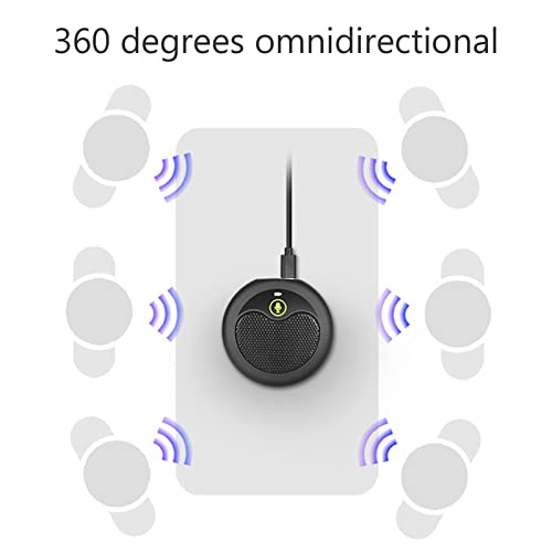 Omnidirectional Conference Microphone, Computer Microphone with USB C Port, Reduce Noise, Super Thin Meeting Microphone for Video Conference, Live Broadcast, Online Lecture