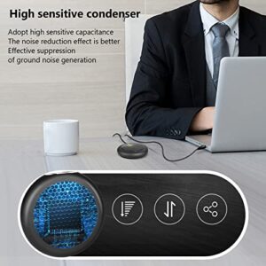 Omnidirectional Conference Microphone, Computer Microphone with USB C Port, Reduce Noise, Super Thin Meeting Microphone for Video Conference, Live Broadcast, Online Lecture