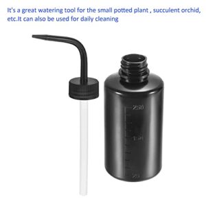 M METERXITY 2 Pack Squeeze Bottle - Plant Watering Wash Bottles Bent Tip Mouth, Apply to Indoor/Outdoor/Garden (250ml Black)