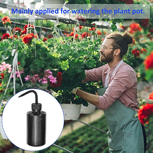 M METERXITY 2 Pack Squeeze Bottle - Plant Watering Wash Bottles Bent Tip Mouth, Apply to Indoor/Outdoor/Garden (250ml Black)