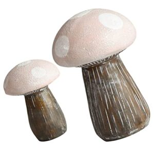 aboofan artificial plants 2pcs tiny mushrooms mini mushroom miniature figurines artificial mushroom statue resin mushroom model for landscape plant pot bonsai craft home decor