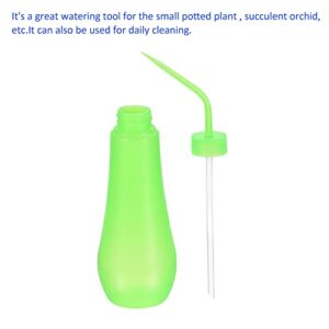 M METERXITY 2 Pack Squeeze Bottle - Plant Watering Wash Bottles Bent Tip Mouth Plastic, Apply to Indoor/Outdoor/Garden (250ml Green)