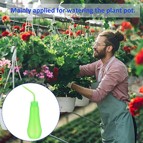 M METERXITY 2 Pack Squeeze Bottle - Plant Watering Wash Bottles Bent Tip Mouth Plastic, Apply to Indoor/Outdoor/Garden (250ml Green)