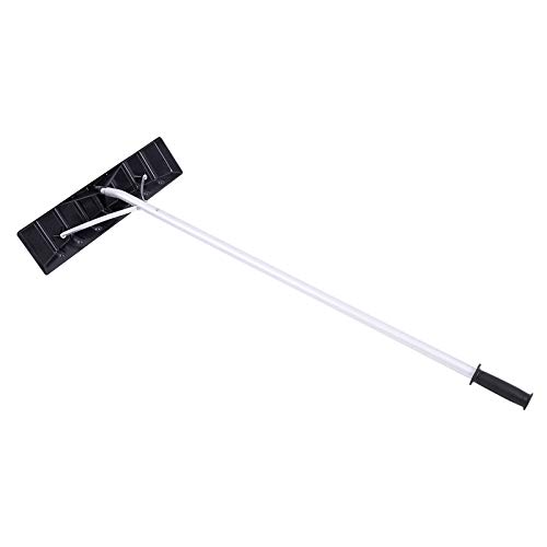 Aluminum Roof Rake Snow Remover with 5-20FT Extendable Snow Shovel Roof Rake with 25" X 6" Poly Blade Adjustable Telescoping Handle for Clearing Roof Vehicle Snow Leaves Debris (Ship from US) (type1)