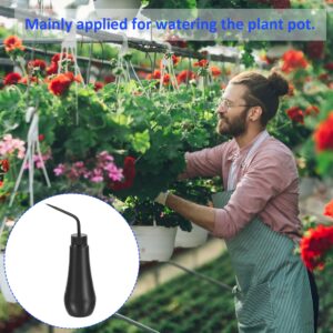 M METERXITY 2 Pack Squeeze Bottle - Plant Watering Wash Bottles Bent Tip Mouth Plastic, Apply to Indoor/Outdoor/Garden (250ml Black)