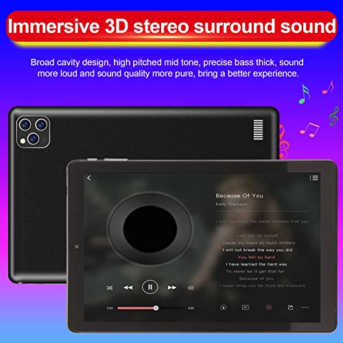 10in Tablet, Kids Tablet 5G WiFi Dual Band 10in Screen 32G Memory, Toddler Tablet for Video 100‑240V (US Plug)