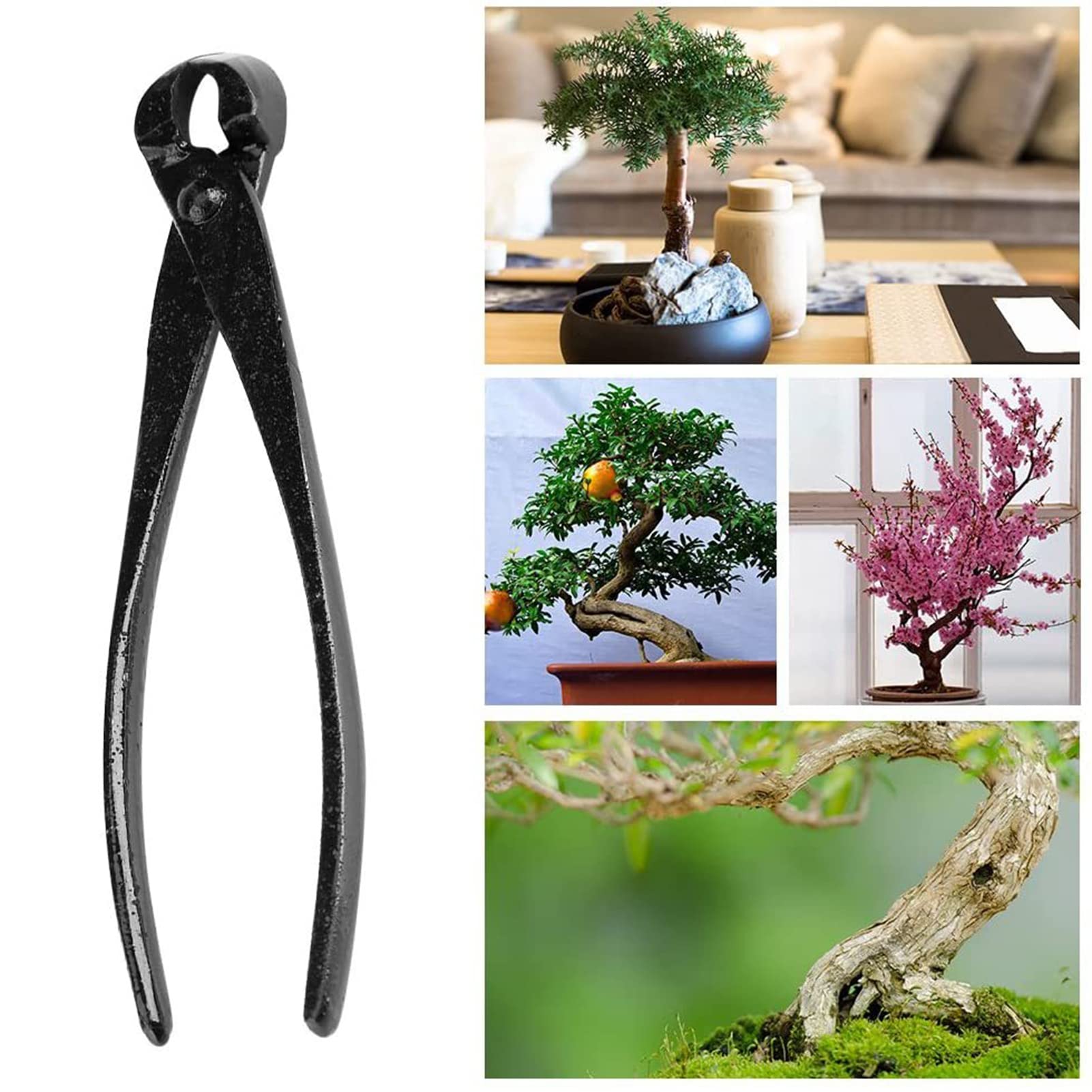 Branch Cutter Heavy Duty Cordless Small Concave Cutter Tree Branch Cutter Long Reach Bonsai Tree Pruner No Blade Loppers for Tree Trimming, Tree Trimmers Long Handle Black