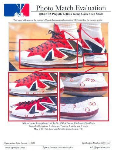 LeBron James Playoffs Game Used Signed Sneakers UDA Upper Deck 1/1 Photo Matched - Autographed NBA Sneakers