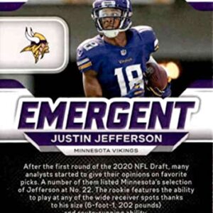 2020 Panini Prizm Emergent #10 JUSTIN JEFFERSON Minnesota Vikings Football