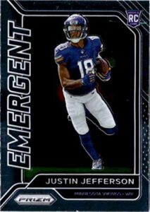 2020 panini prizm emergent #10 justin jefferson minnesota vikings football