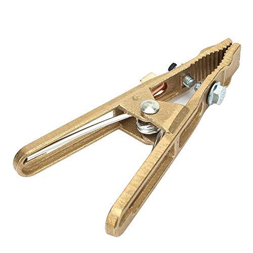 A-shape Welding Ground Earth Clamp, Brass Manual Welder Earth Ground Cable Copper Grip Clip Clamp for Welding Machine(260A)