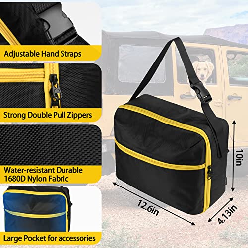 1680D Carrying Bag for DEWALT DCC020IB 20V Max Cordless Tire Inflator, Protective Travel Case with Extra Pocket Fits for Battery, Charger, AC Power Adaptor and Accessories (Black)