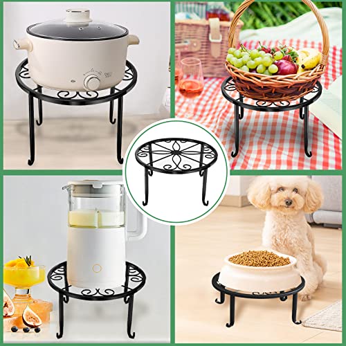 6 Pack Metal Plant Stand Indoor Outdoor Plants Holder Christmas Gift-Flower Potted Stands Rack for Multiple Plants,Sturdy Iron Pot Round Shelf,Modern Stylish Holder for Garden Home Kitchen Patio