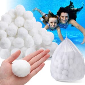 zubebe 4.6 lbs pool filter media balls fiber filter media for swimming pool sand filters and bath center bathtubs spas aquarium grime cleaning scum