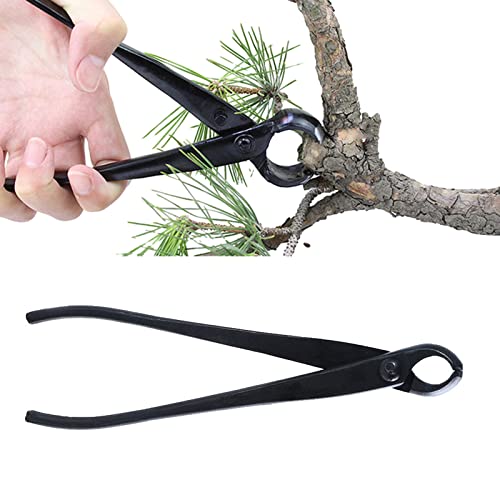 Saterkali Spherical Cutting Head Pruning Shears, Concave Cutter Carbon Steel Bonsai Potted Plants Edge Cutter Bonsai Tools Garden Tools for Bonsai, Gardening, Trimming, Plants Black