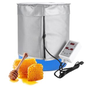 5 gal bee bucket heater, honey bucket heating 32~194°f adjustable bee pail heater band with display temperature controller,oxford cloth top cover,honey stick, for barrel heater, 400w, 120v ( color : s