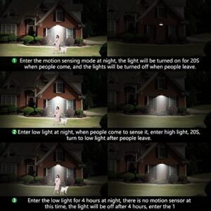 CEOTIS Solar Outdoor Lights, 243 LED 3500LM Motion Sensor Solar Lights for Outside, IP65 Waterproof 3 Heads Security Flood Lights, Separate Solar Panel Remote Control 3 Modes Wall Lights